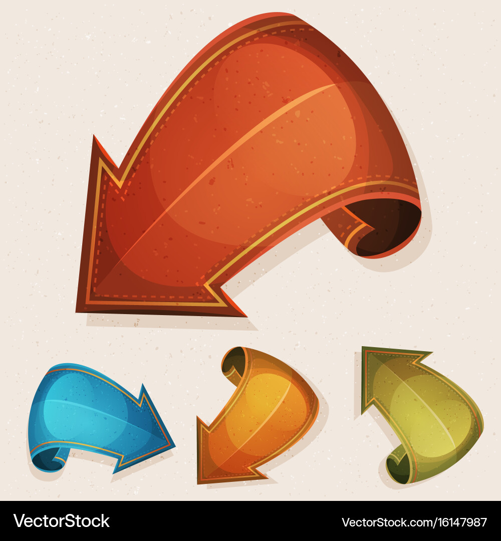 Cartoon circus design grunge arrows Royalty Free Vector