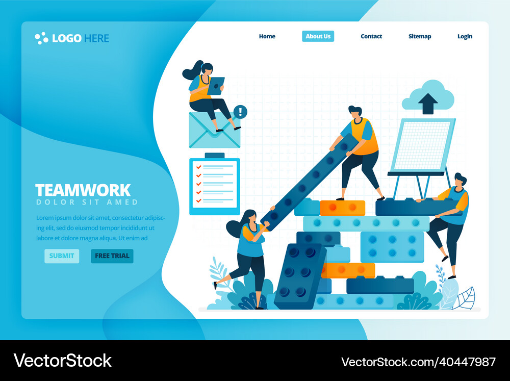Cartoon of strategy and planning in constructing Vector Image