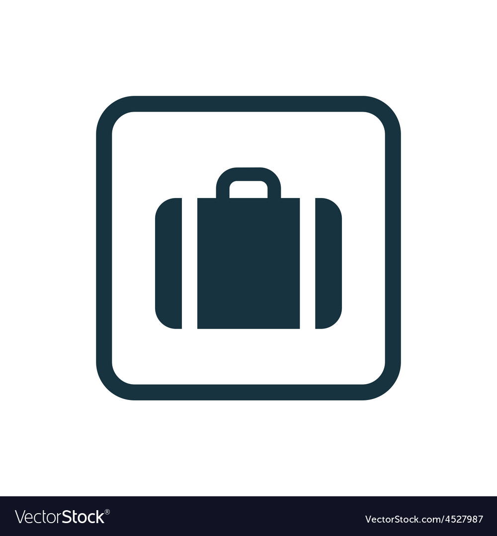 Case icon rounded squares button Royalty Free Vector Image