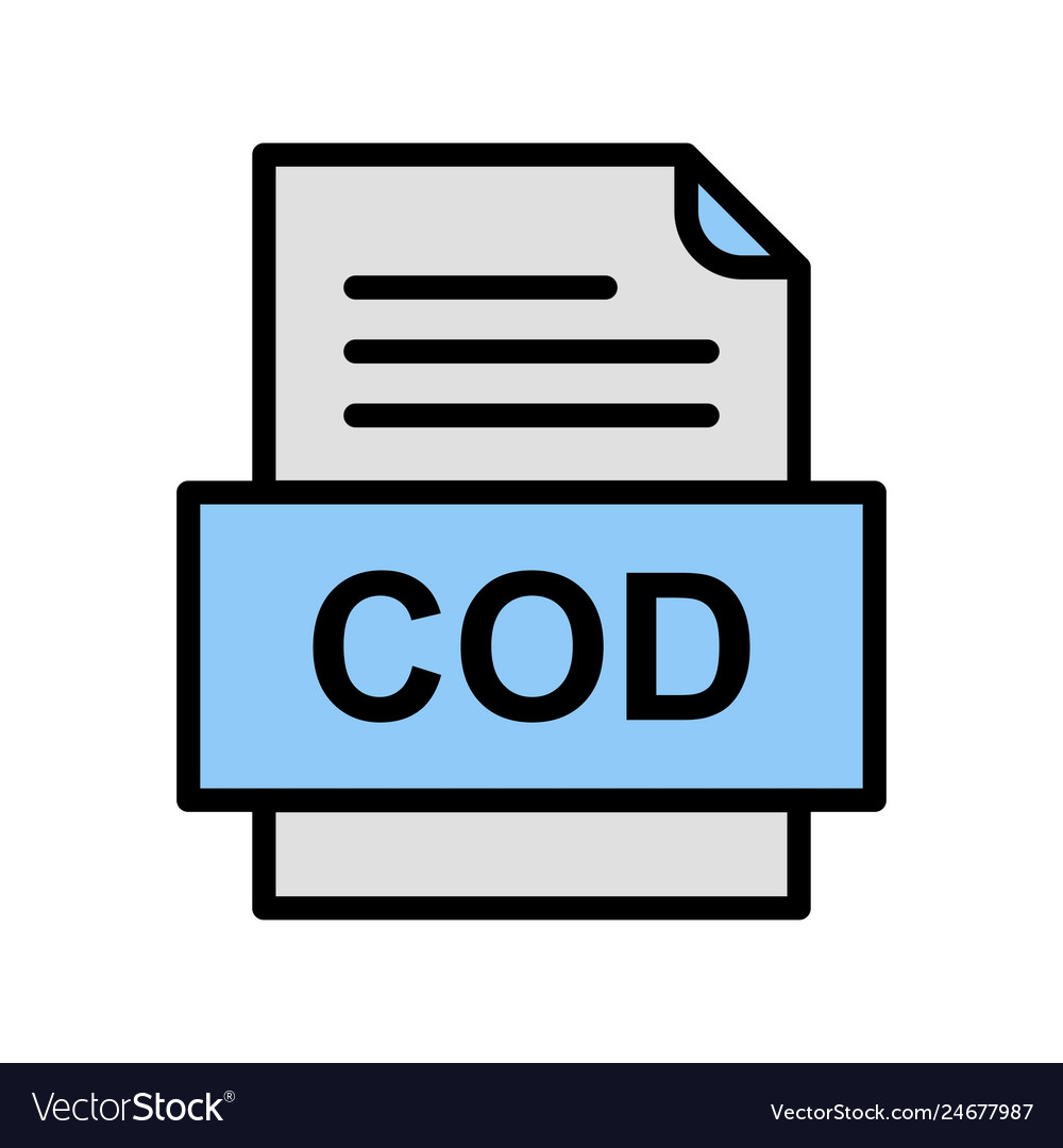 Cod file document icon Royalty Free Vector Image