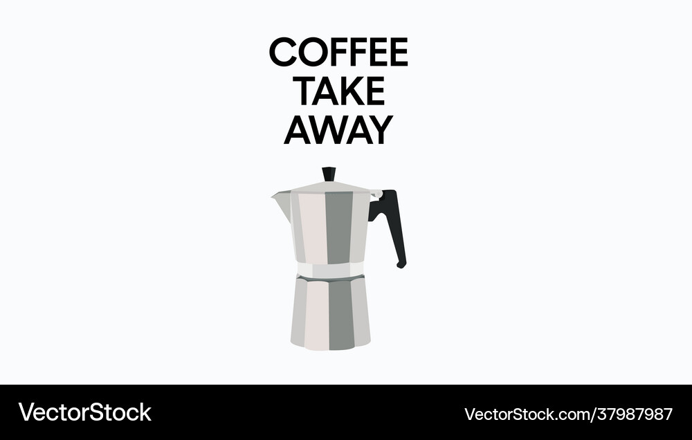 Coffee take away sign Royalty Free Vector Image