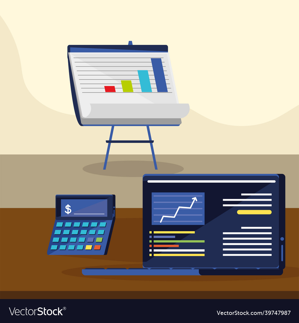 Finance graphs analysis Royalty Free Vector Image
