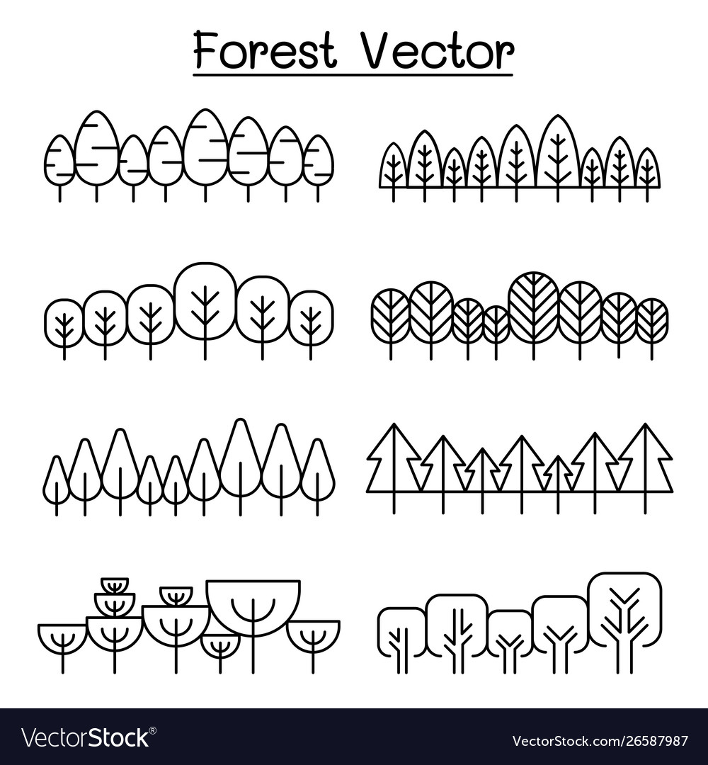 Forest pattern forest background landscape Vector Image