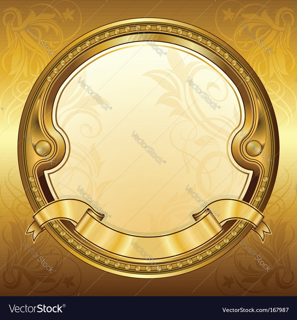 Gold frame Royalty Free Vector Image - VectorStock