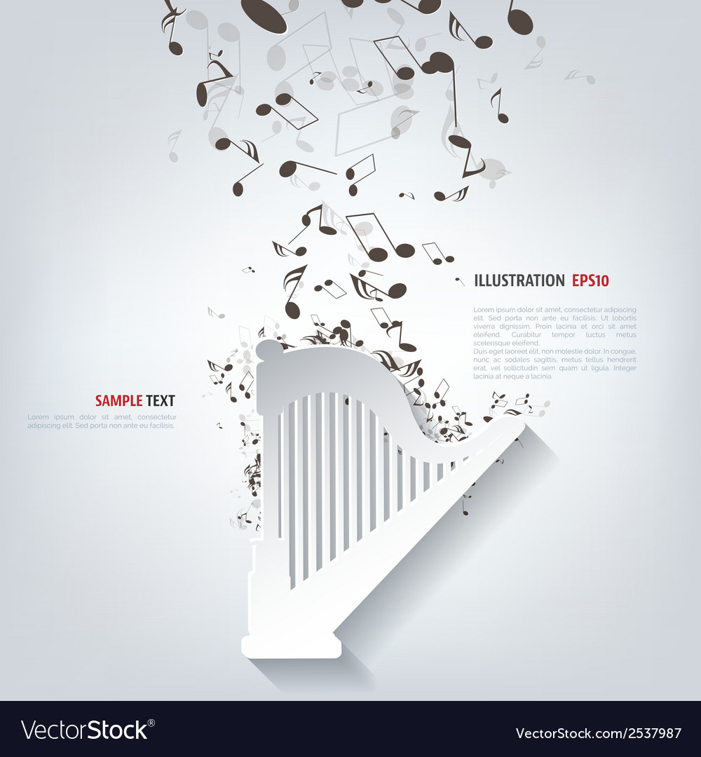 Harp icon music instruments Royalty Free Vector Image