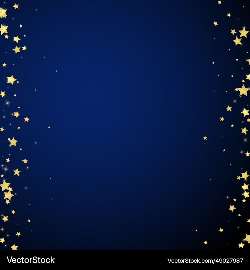 Magic stars overlay gold scattered Royalty Free Vector Image