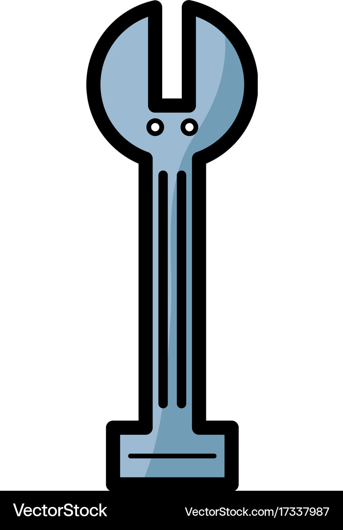 Mechanical wrench tool to service repair Vector Image