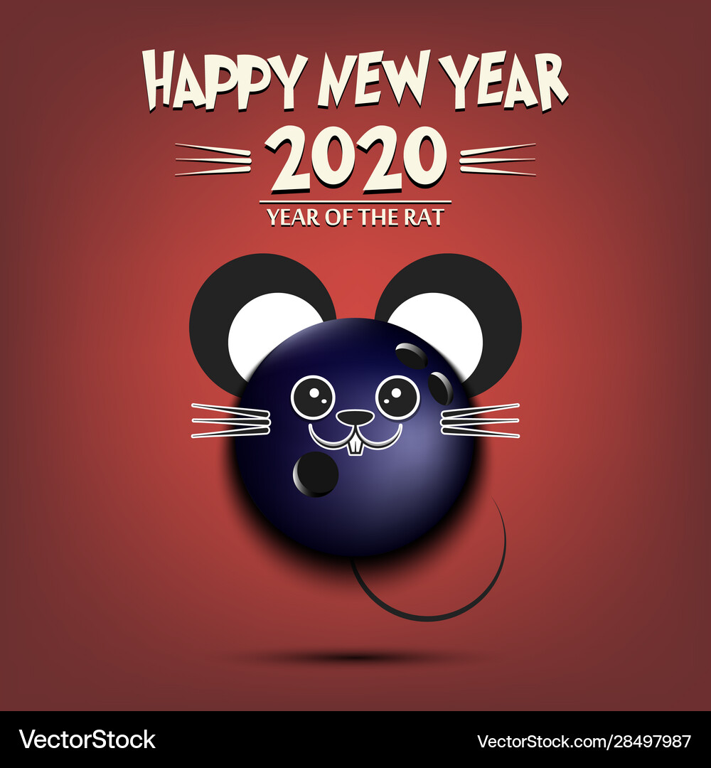 New year bowling ball made in form a rat Vector Image