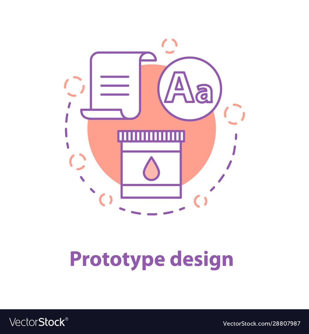 Prototype design concept icon Royalty Free Vector Image