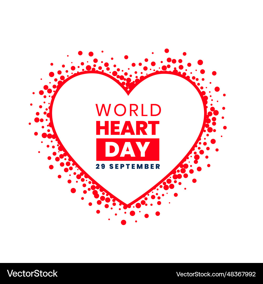 29th september world heart day background Vector Image
