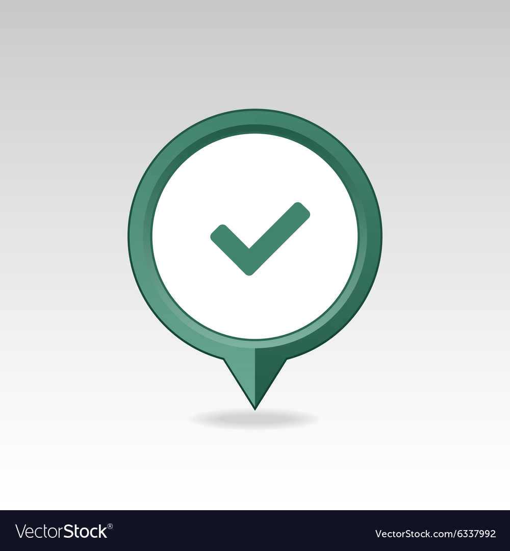 Check pin map icon map pointer markers Royalty Free Vector