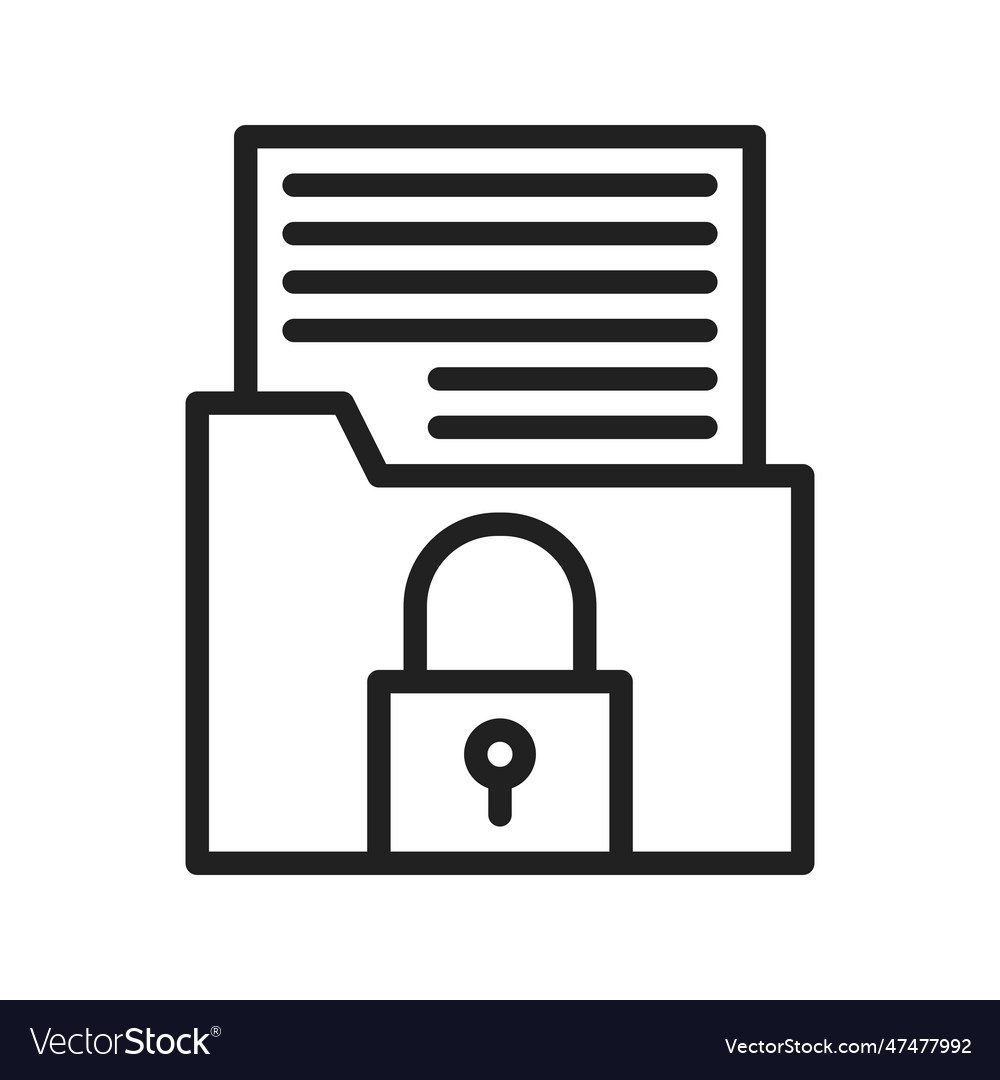 Confidential project icon image Royalty Free Vector Image