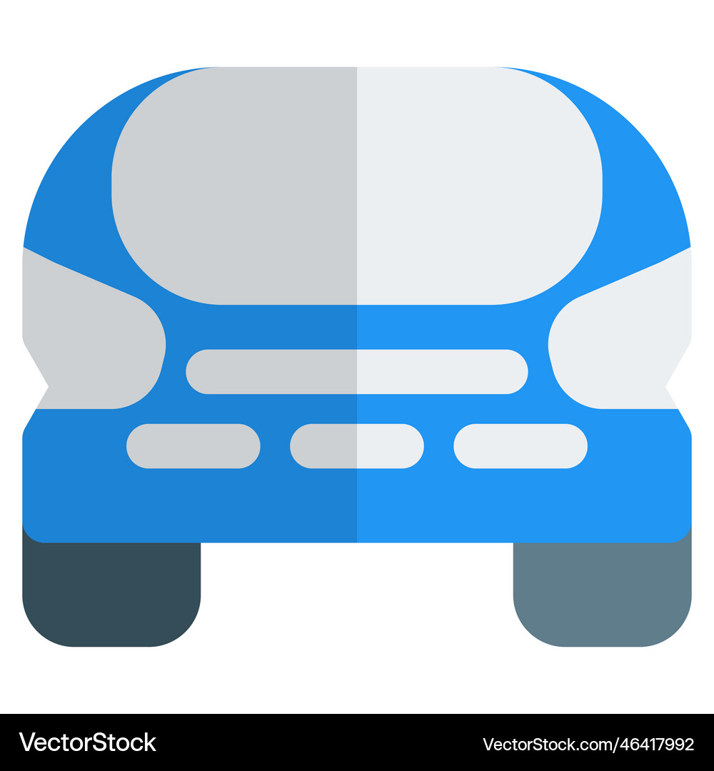 Front view of a unique vehicle Royalty Free Vector Image