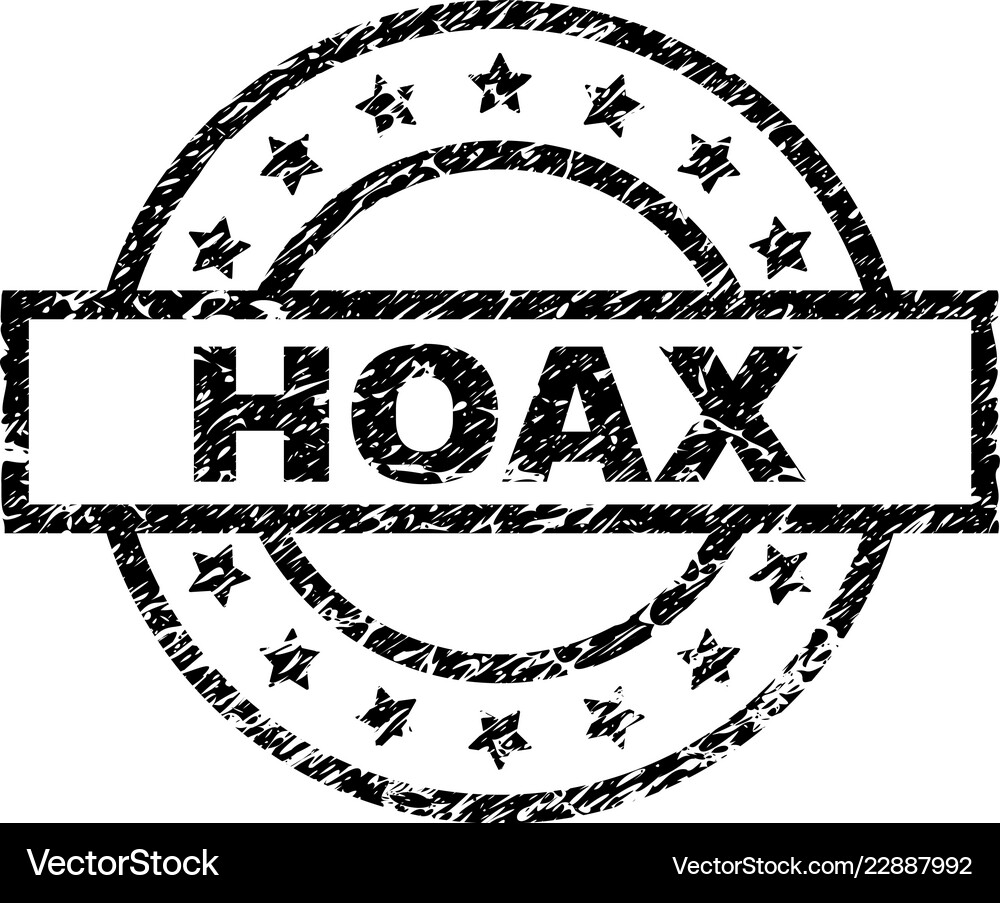 Grunge textured hoax stamp seal Royalty Free Vector Image