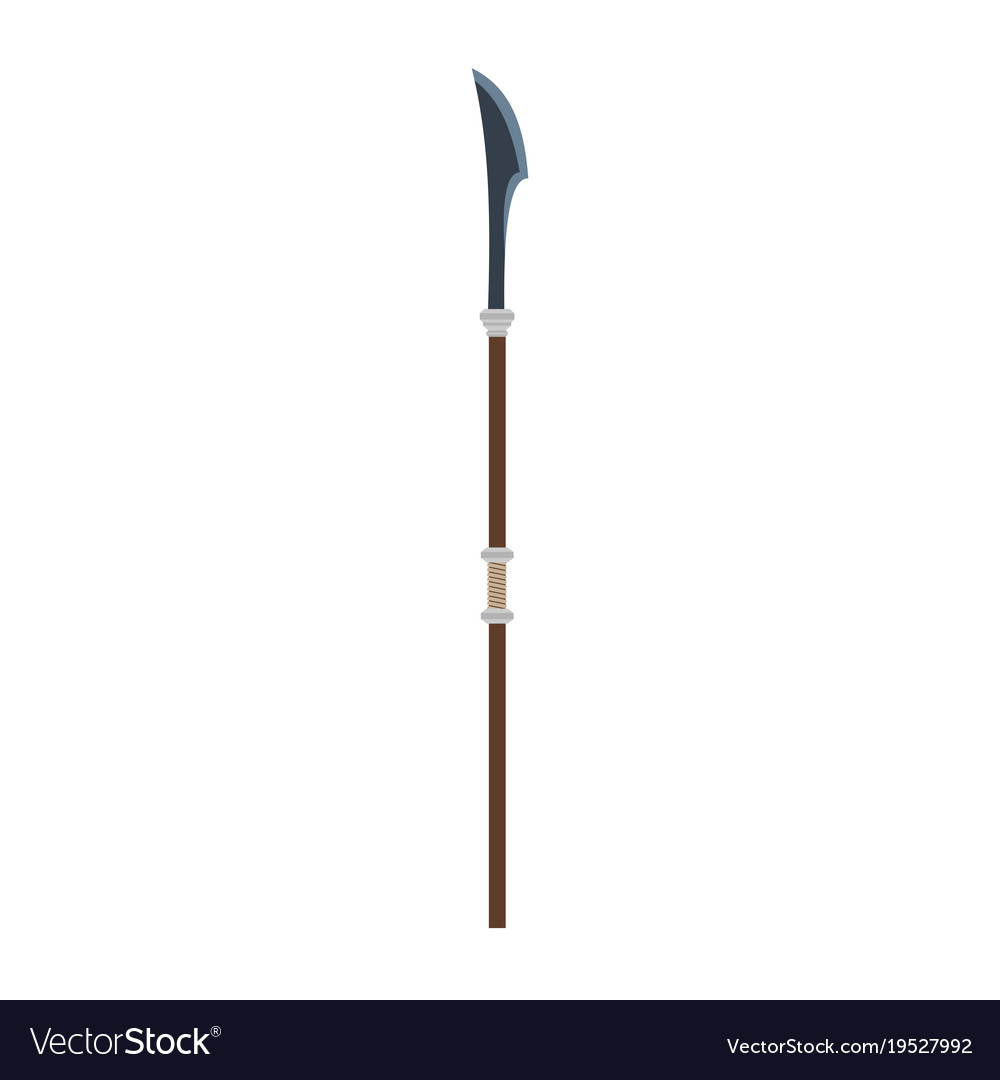 Halberd medieval isolated weapon background Vector Image