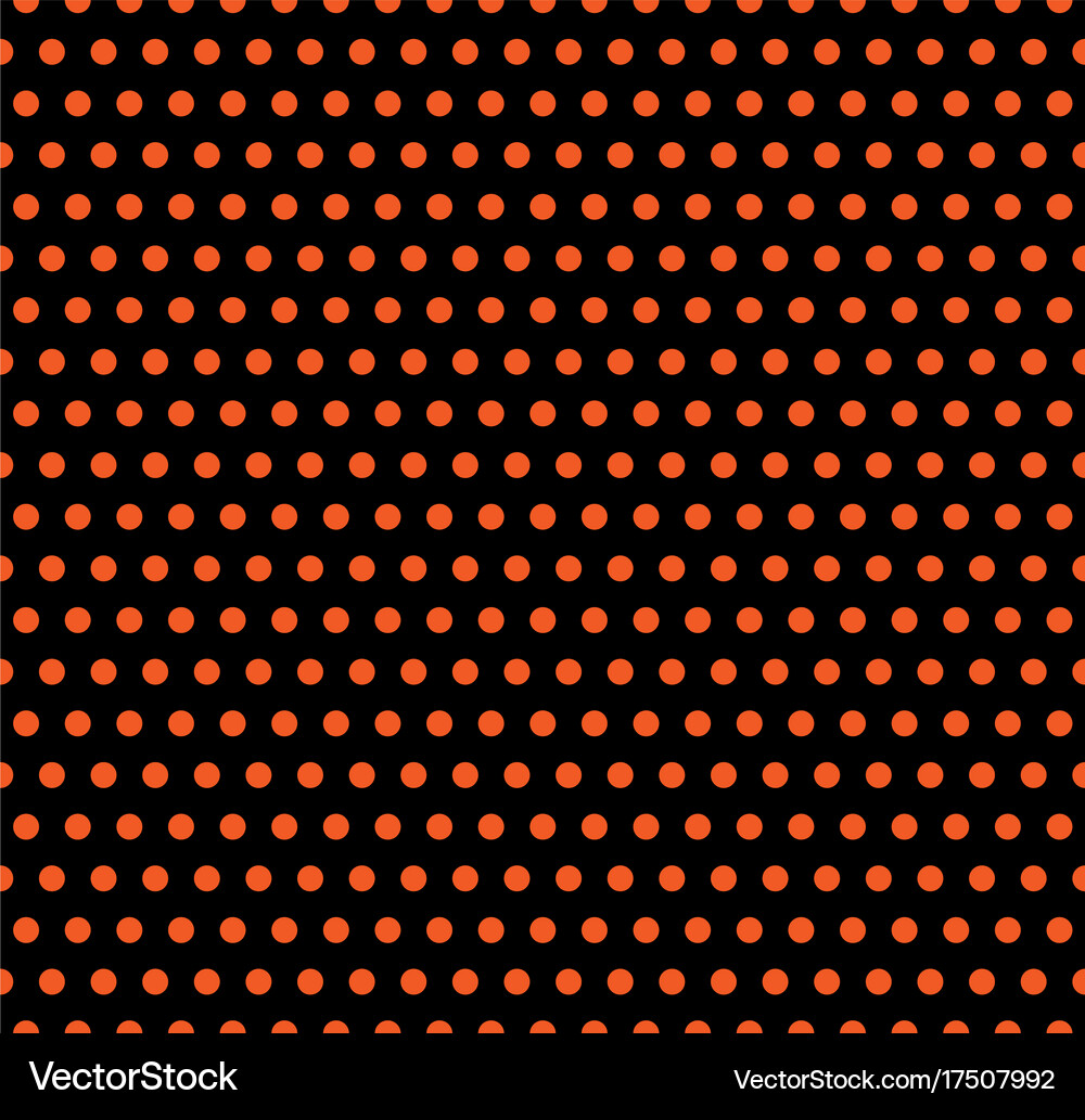Halloween polka dot background orange Royalty Free Vector