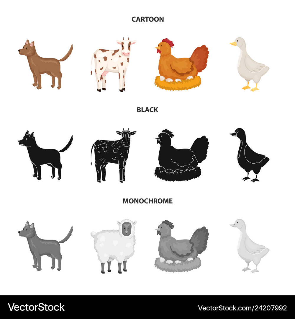 Isolated object of breeding and kitchen symbol Vector Image