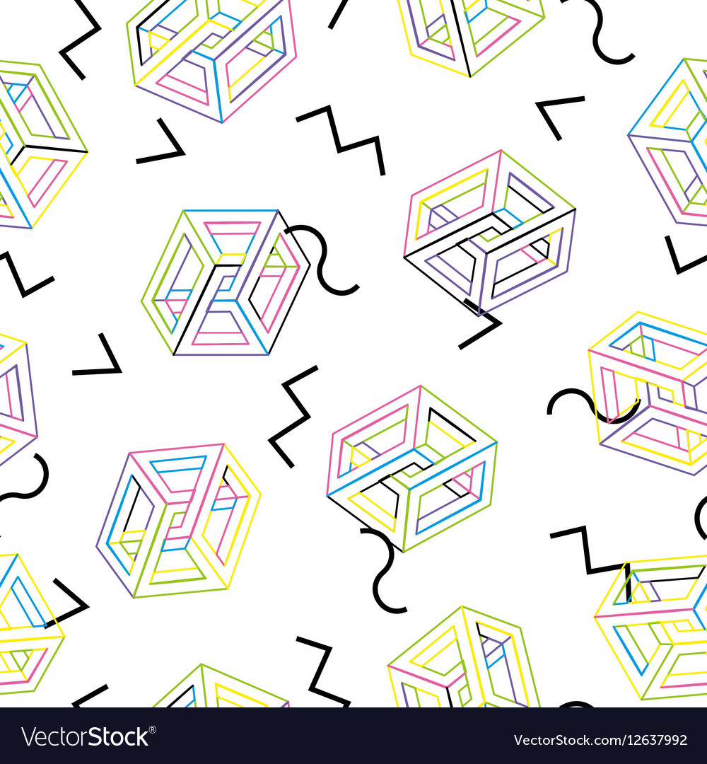 Pattern 80s geometric seamless abstract Royalty Free Vector Pattern 80s geometric seamless abstract Royalty Free Vector