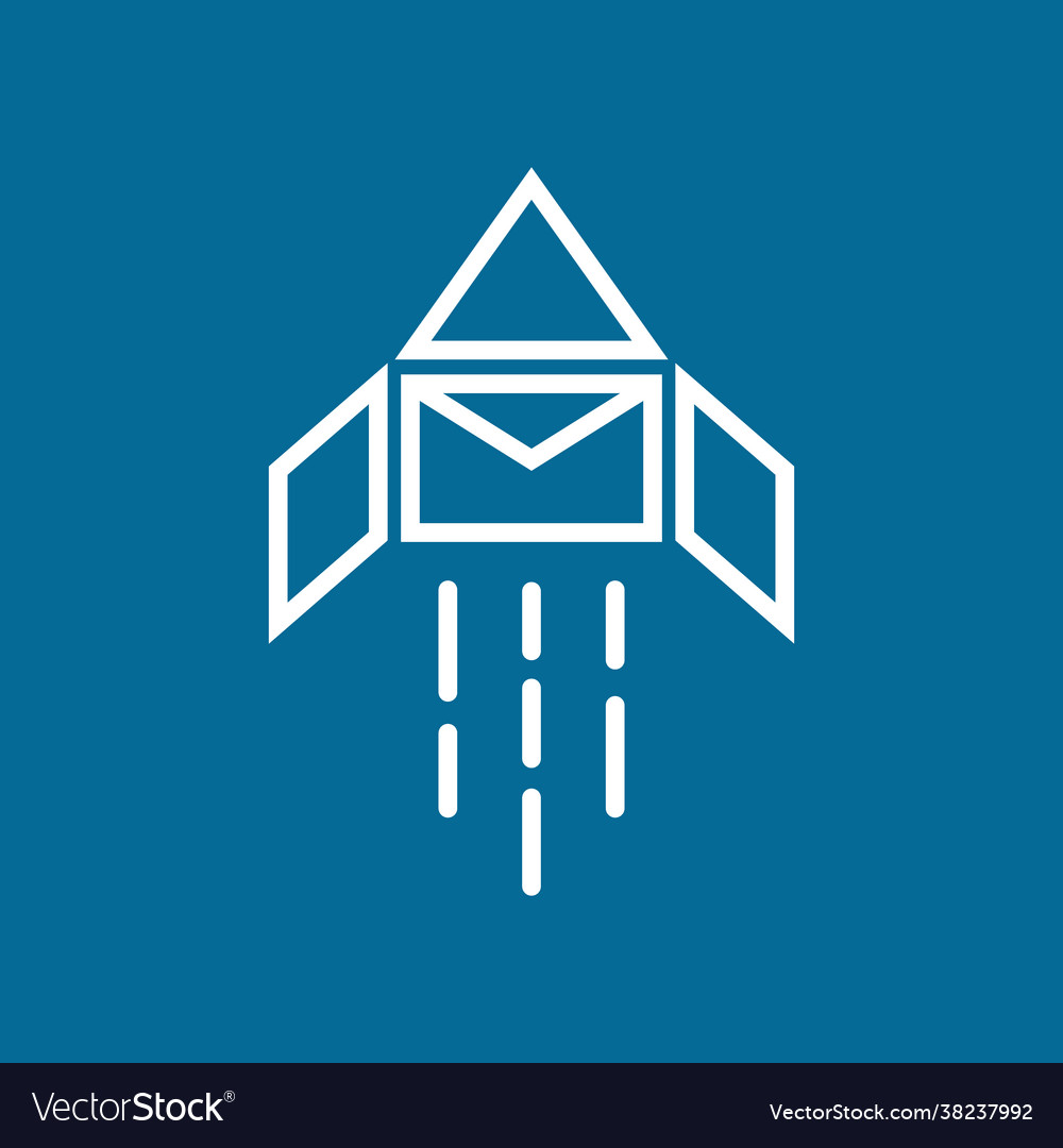 Rocket mail logo Royalty Free Vector Image - VectorStock