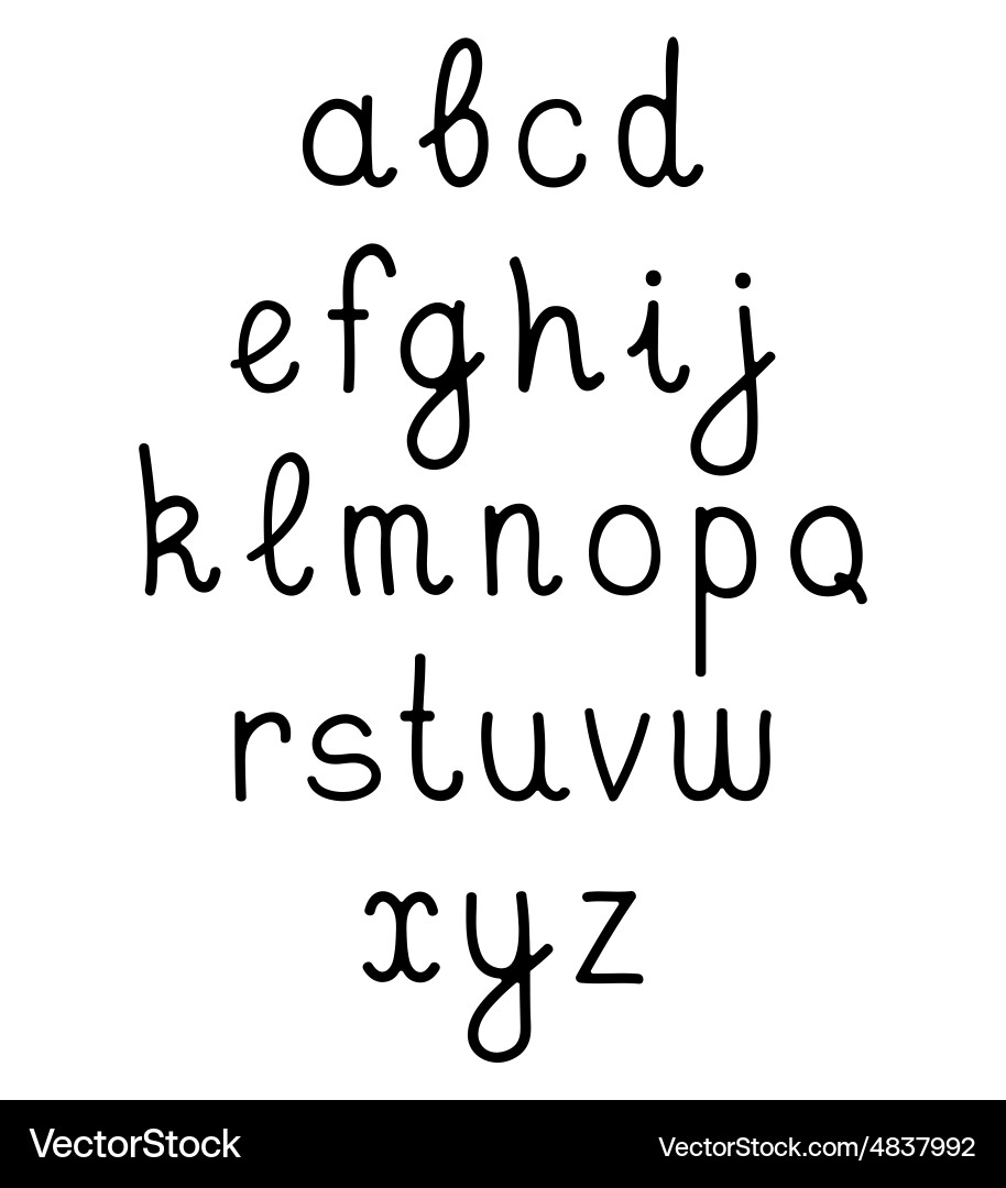 Set of hand drawn style letters Royalty Free Vector Image