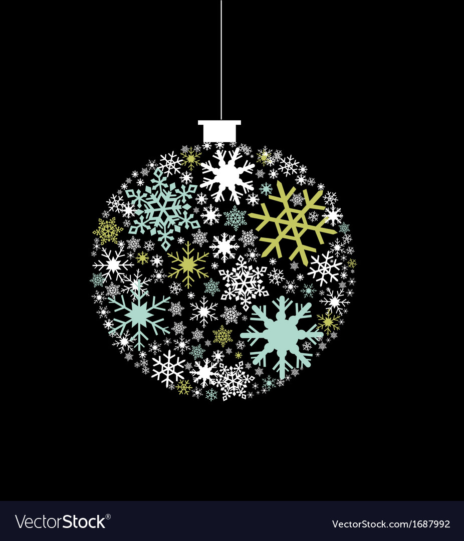 Snowflake bauble Royalty Free Vector Image - VectorStock