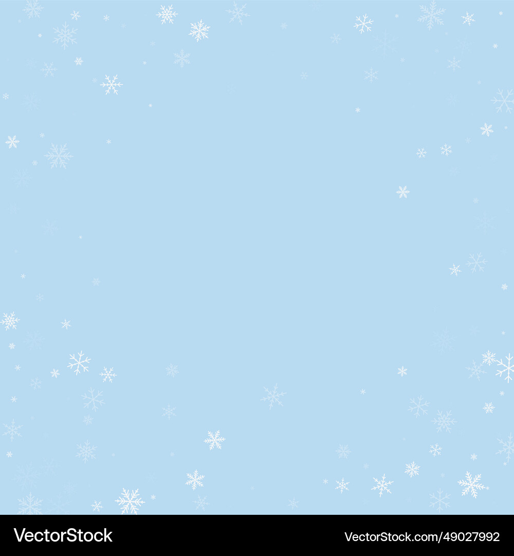 Snowy christmas background subtle flying snow Vector Image