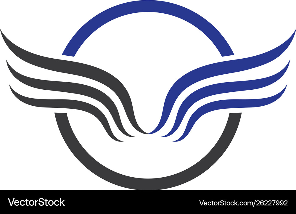 Wing logo and symbol business template Royalty Free Vector