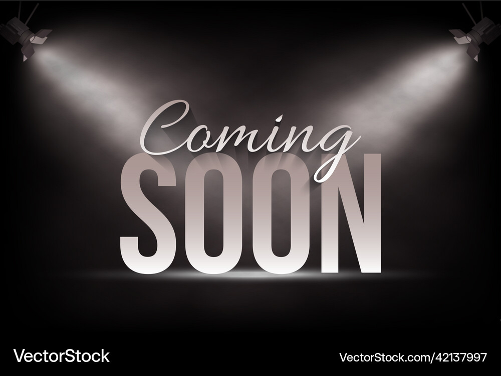 Announcement banner template coming soon Vector Image