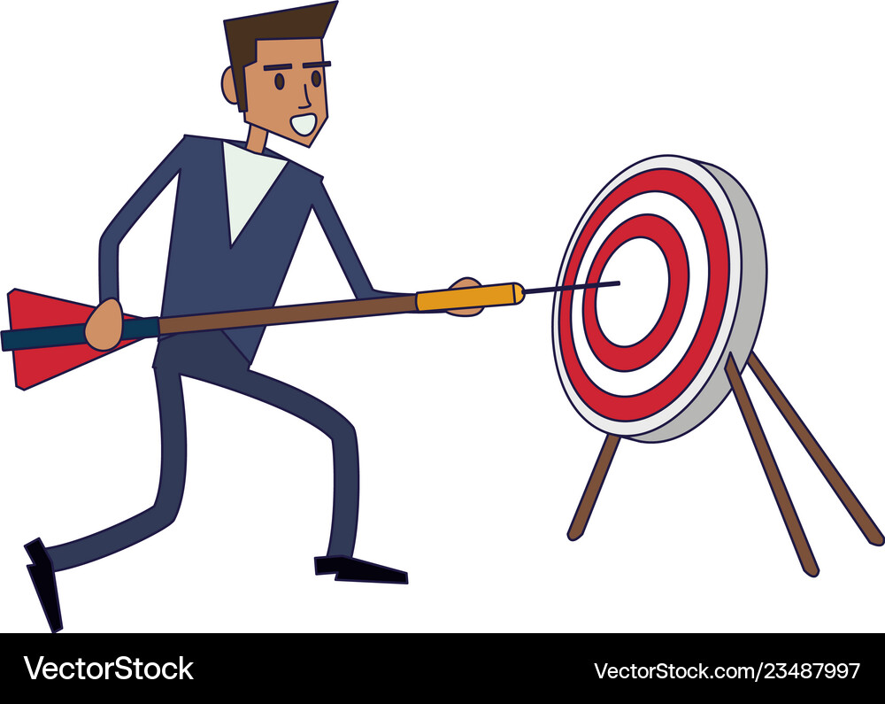 Businessman successful cartoon Royalty Free Vector Image