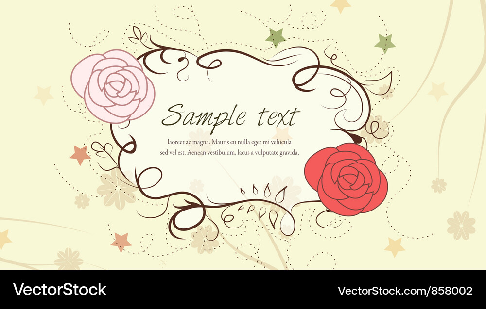 Abstract floral frame Royalty Free Vector Image