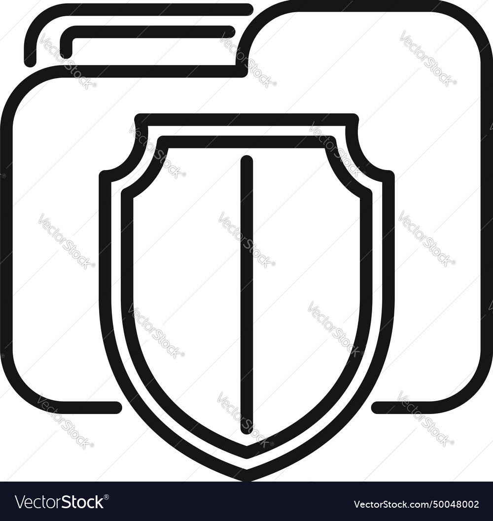 Locked secured folder icon outline Royalty Free Vector Image Locked secured folder icon outline Royalty Free Vector Image