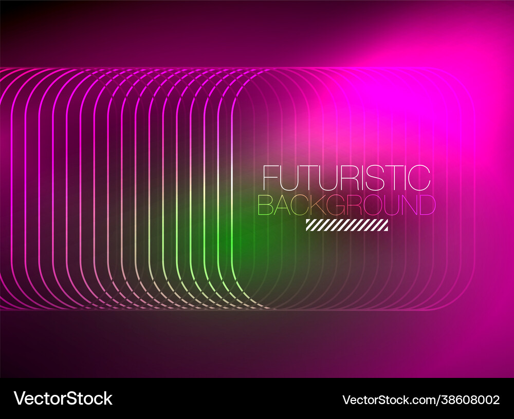 Neon color square shape lines abstract background Vector Image