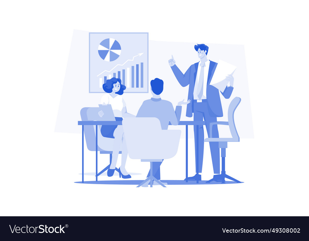 Operations manager optimizing workflows Royalty Free Vector