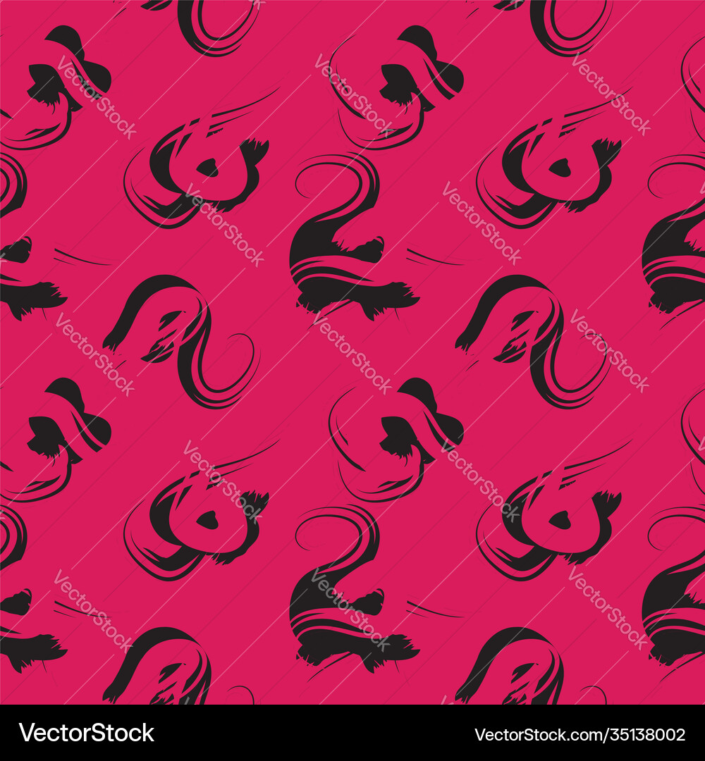 Pink brush strokes seamless pattern background Vector Image