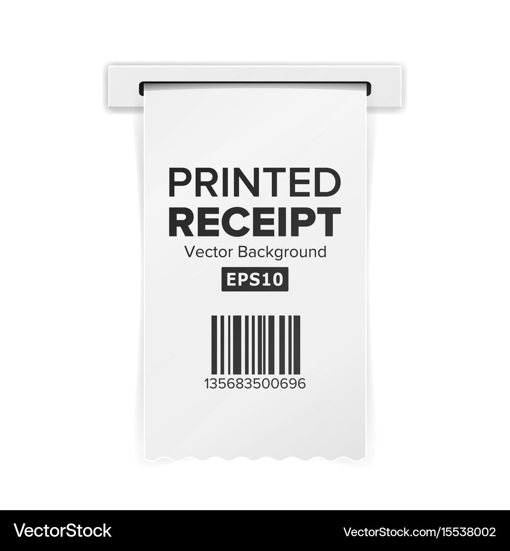 Printed receipt sales shopping realistic Vector Image