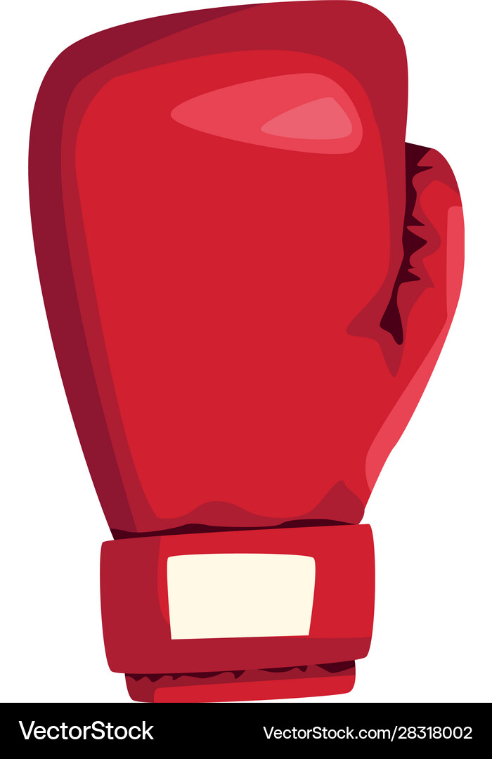 Red boxing glove icon colorful design Royalty Free Vector