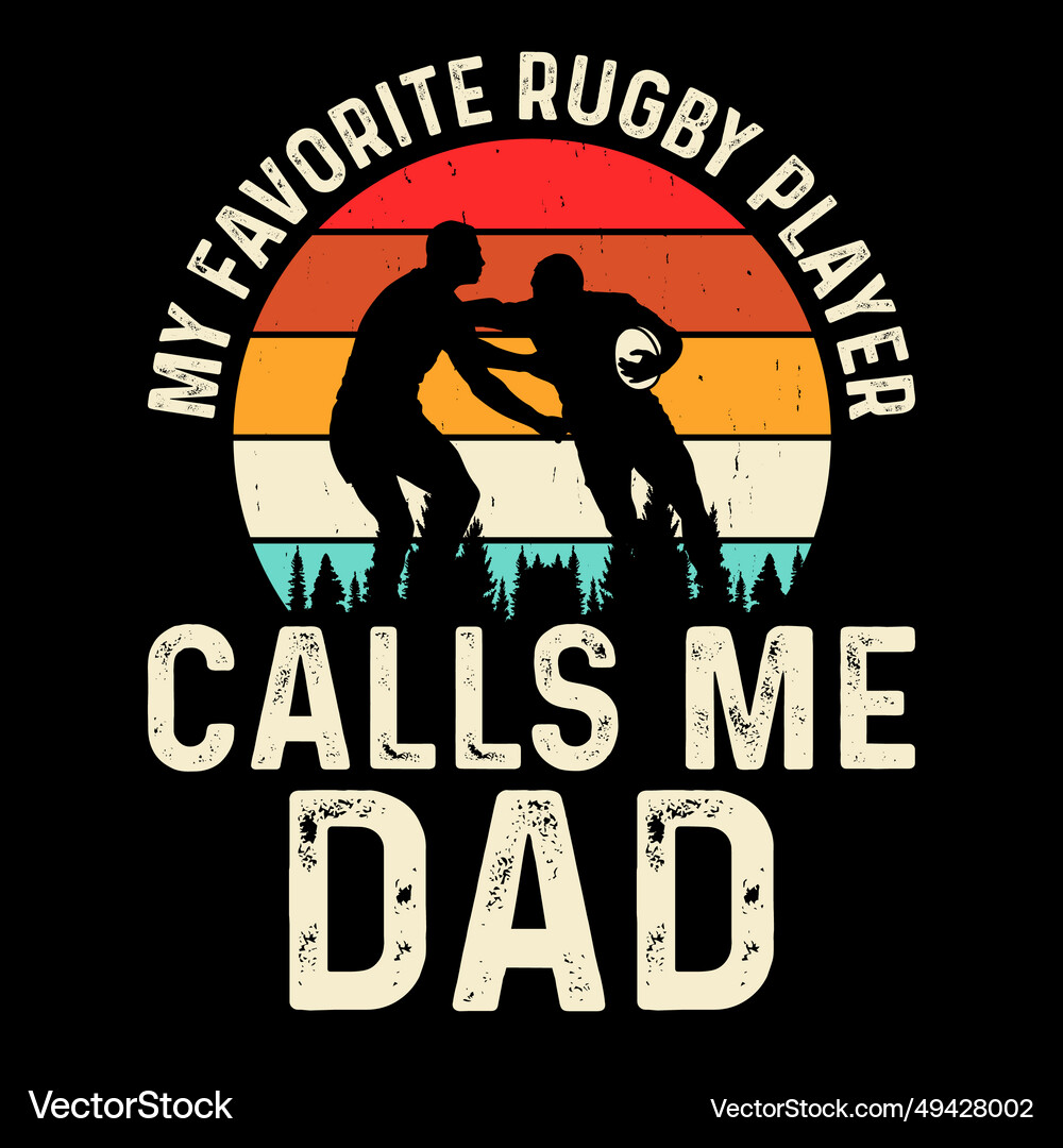 Rugby player coach t-shirt design Royalty Free Vector Image