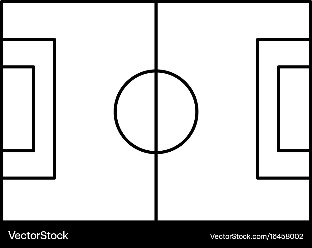 Soccer field symbol Royalty Free Vector Image - VectorStock