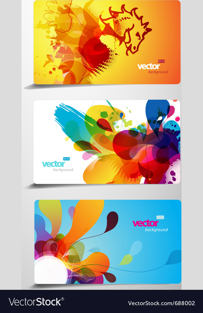 Splash gift cards Royalty Free Vector Image - VectorStock