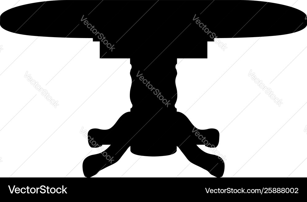 Table silhouette Royalty Free Vector Image - VectorStock