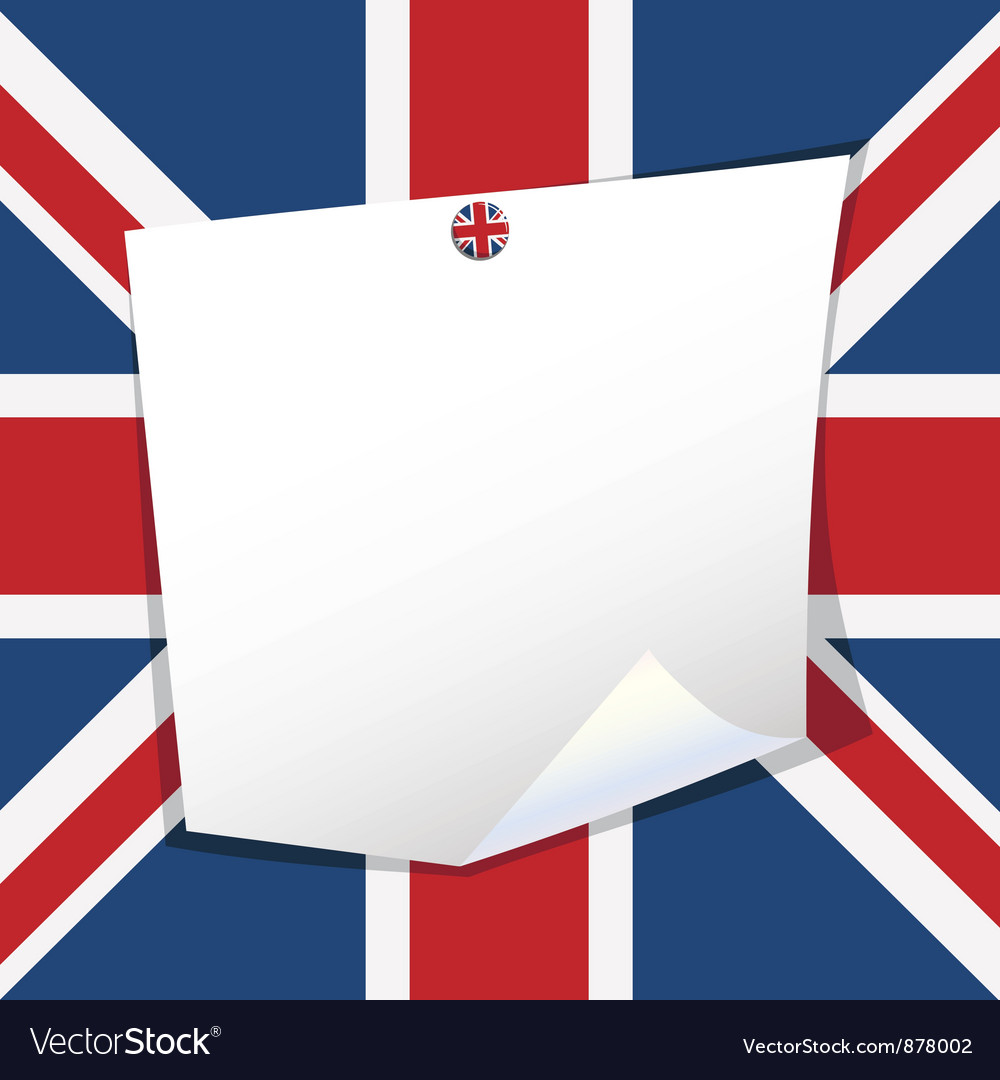 Uk note paper Royalty Free Vector Image - VectorStock