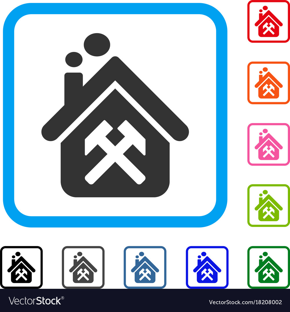 Workshop framed icon Royalty Free Vector Image