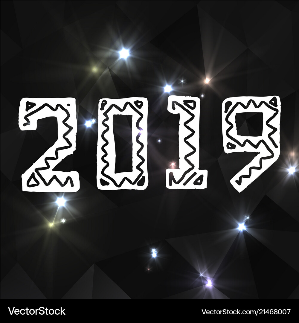 2019 grunge stamp new year sign Royalty Free Vector Image