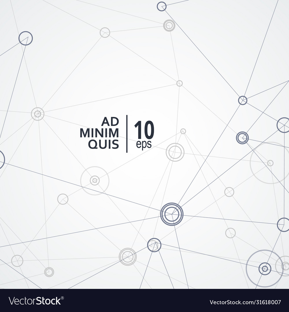 Abstract Molecular Connection Technology Vector Image