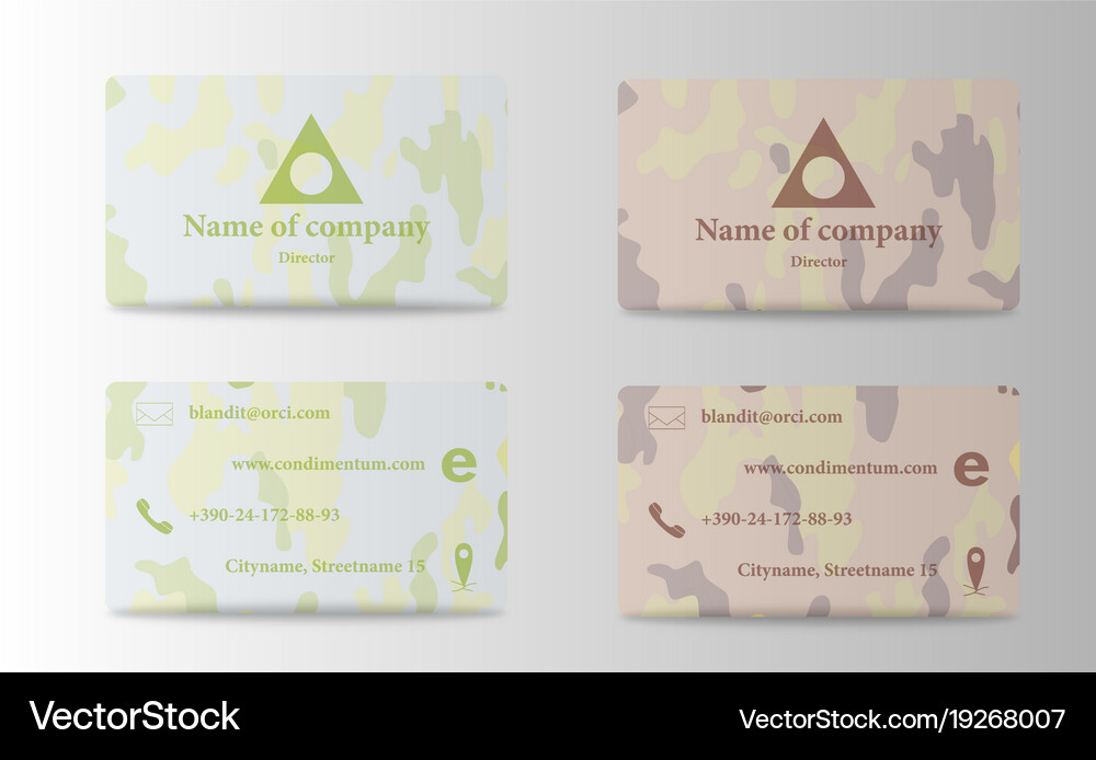 Business card background design with logo Vector Image