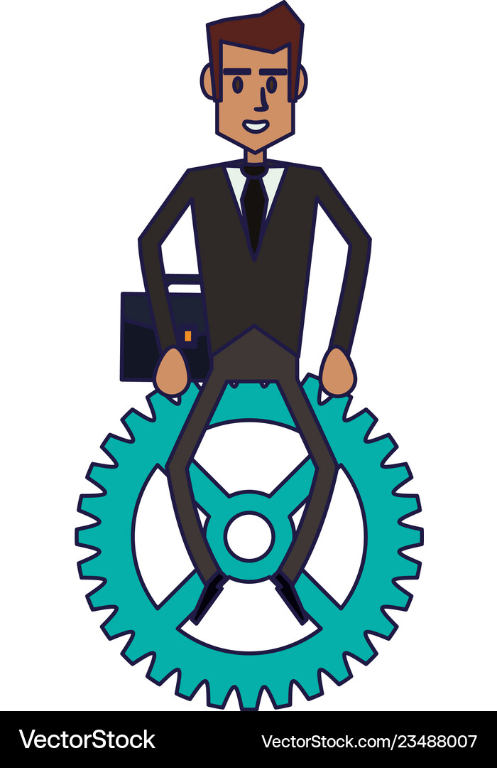 Businessman successful cartoon Royalty Free Vector Image
