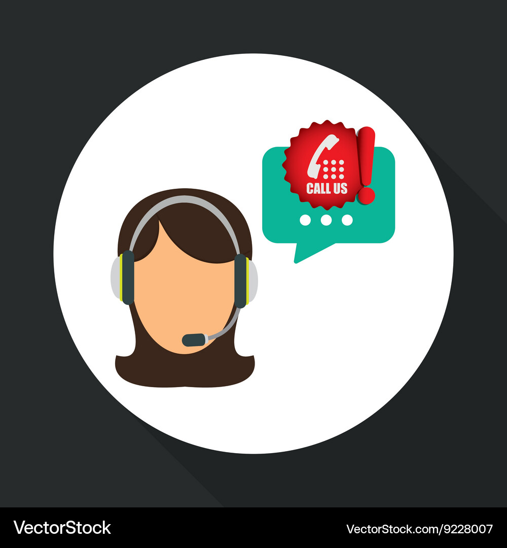 Call center design customer service icon Vector Image