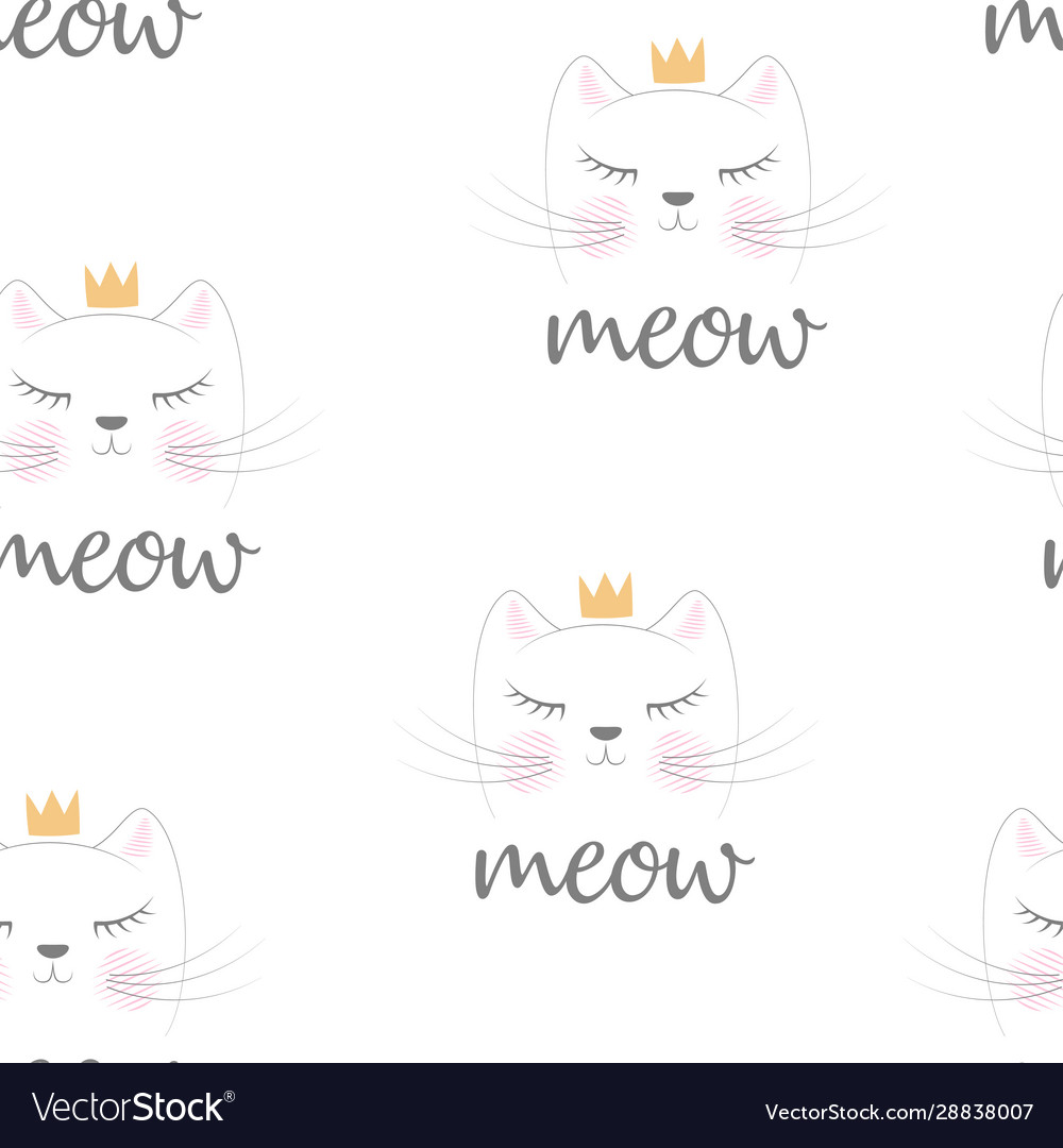 Cute princess pattern Royalty Free Vector Image