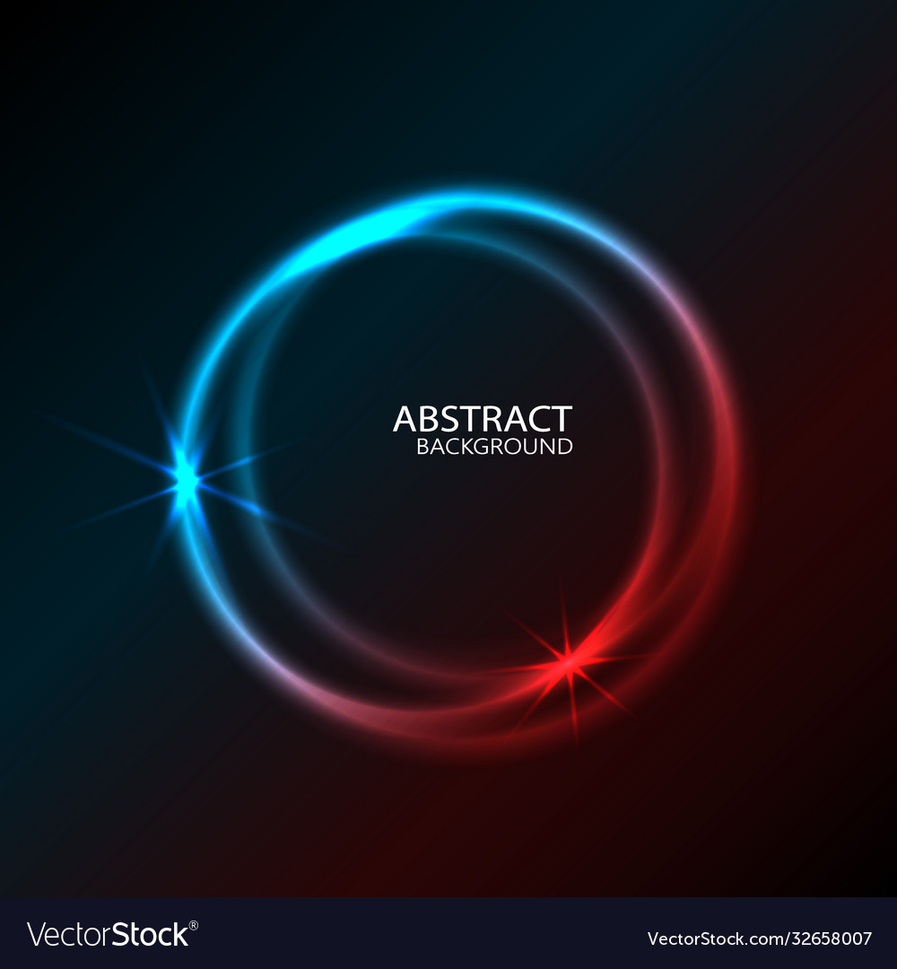 Design vibrant neon circle with glow Royalty Free Vector