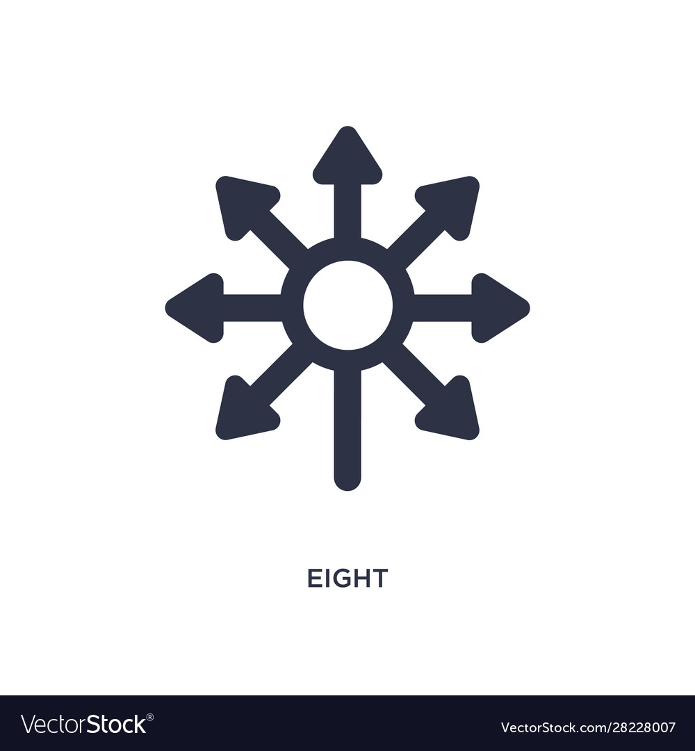 Eight icon on white background simple element Vector Image